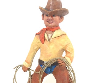 Cowboy figurine | Etsy