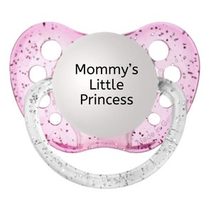 Mommy's Little Princess - Newborn Baby Princess Pacifier - Glitter ...