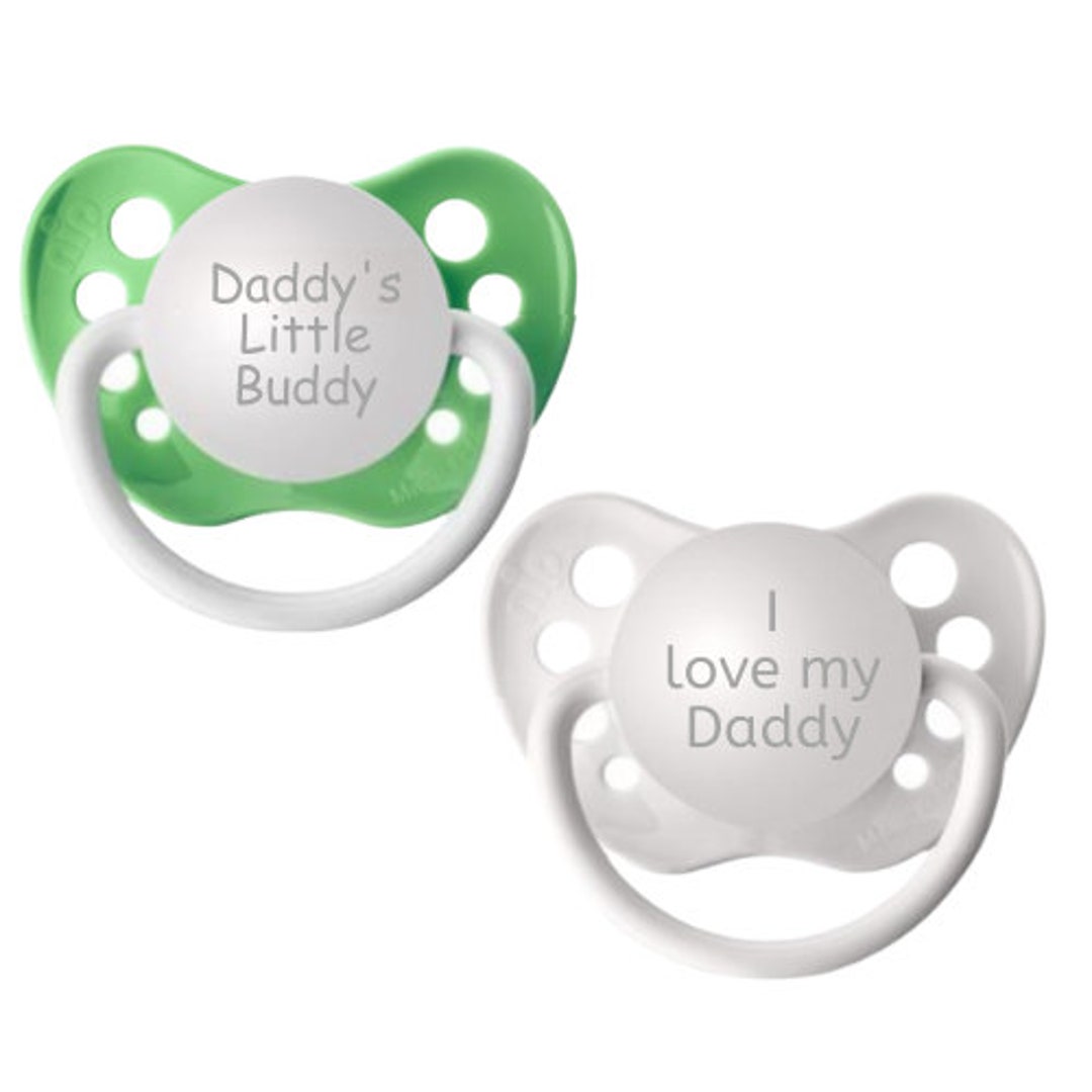 Daddy's Boy Baby Boy Gift Daddy's Buddy Pacifier Set Announcement Gift ...