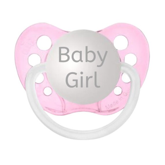 Girl Pink Pacifier New Baby Girl Binky It's A Girl - Etsy