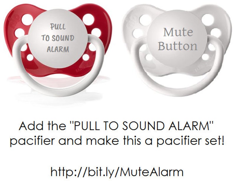 Funny Baby Pacifier Mute Button Binky Hilarious Baby | Etsy