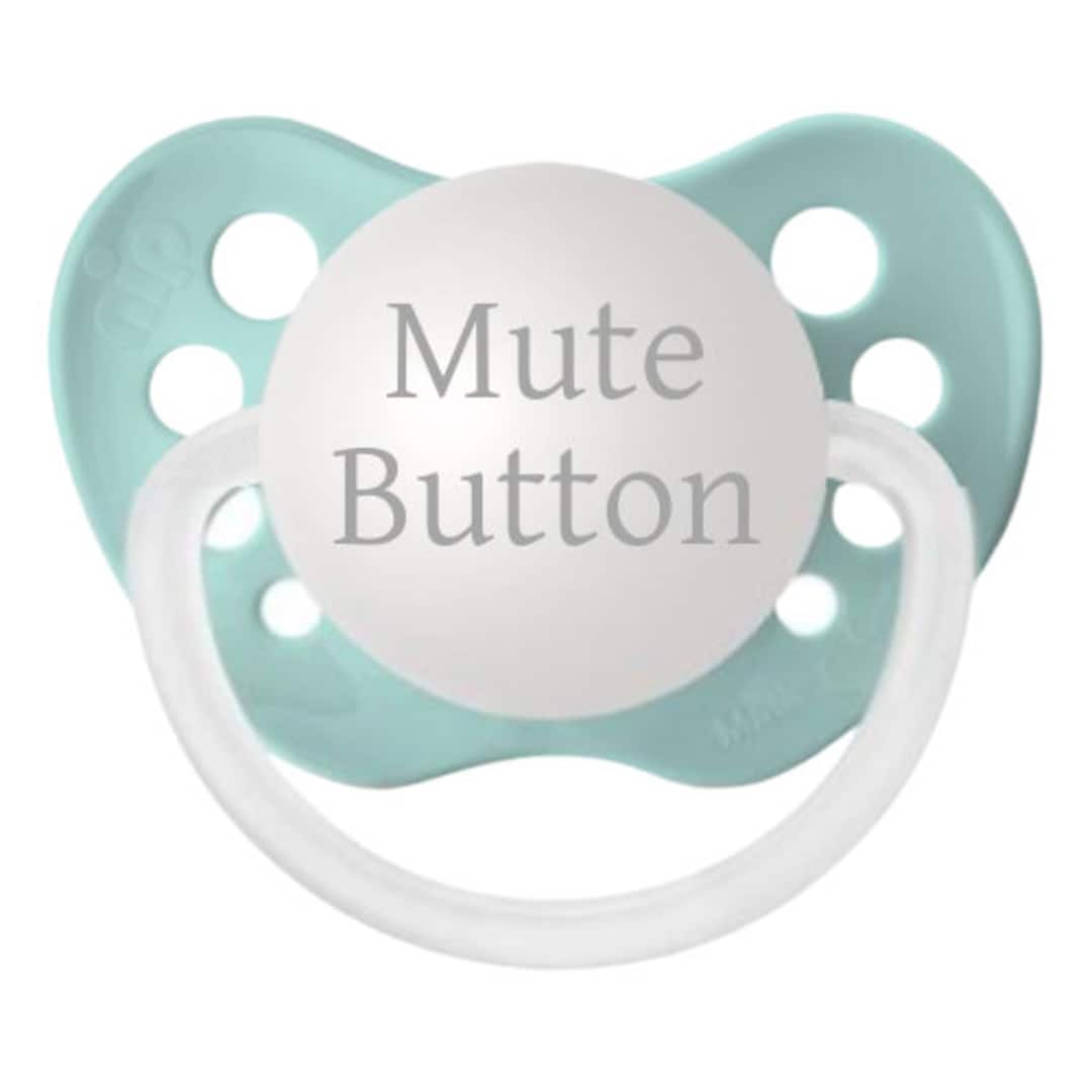 Silicone Baby Soother Pacifier Funny New Baby Gift Gender Neutral Baby ...