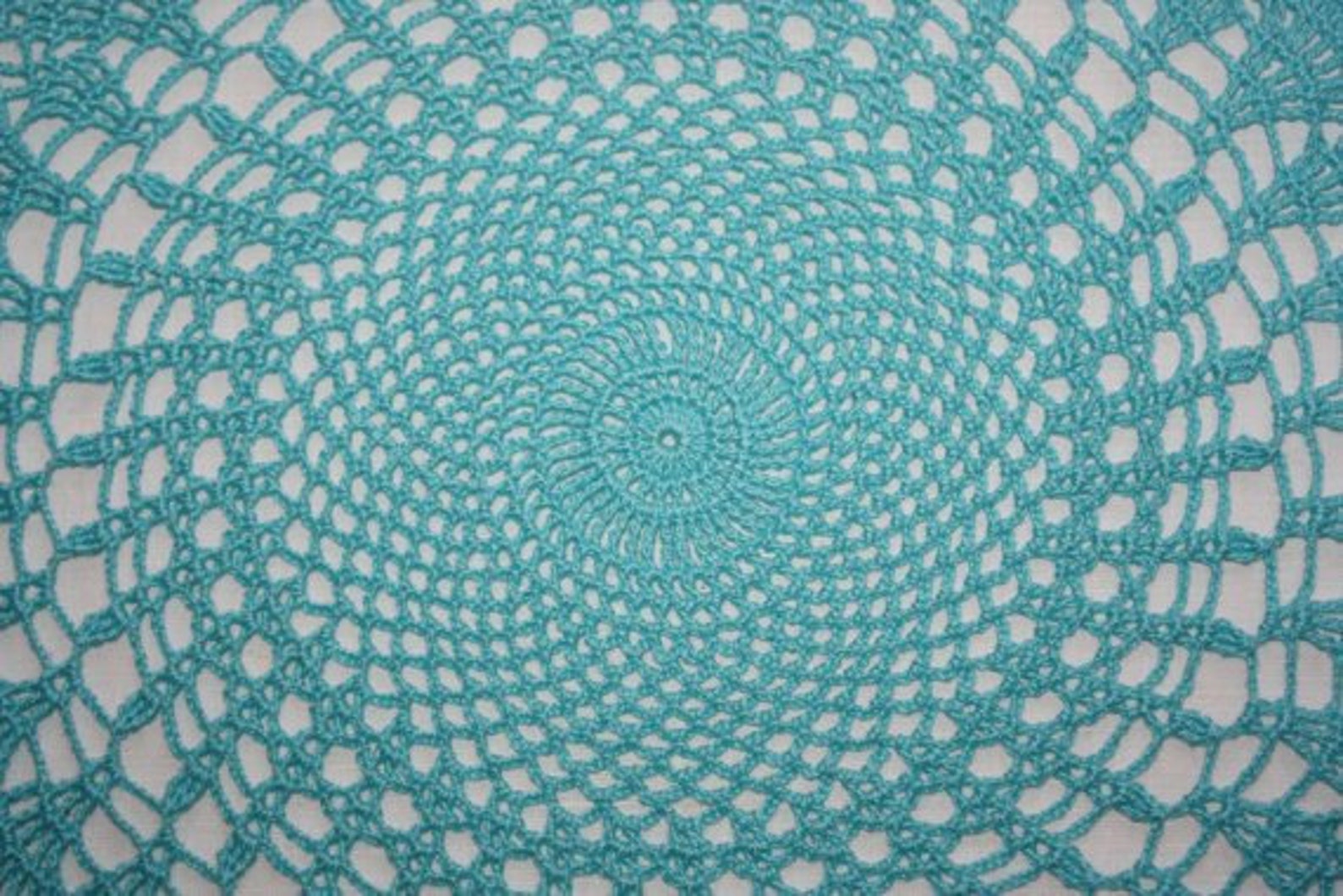 Blue Crochet Doily Round Doily Blue Lace Doily Table - Etsy