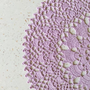 Purple Crochet Doily Lace Doily Purple Flower Doily Crochet - Etsy