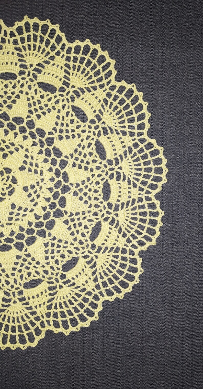 Yellow Crochet Doily Lace Doily Cotton Doily Crochet | Etsy