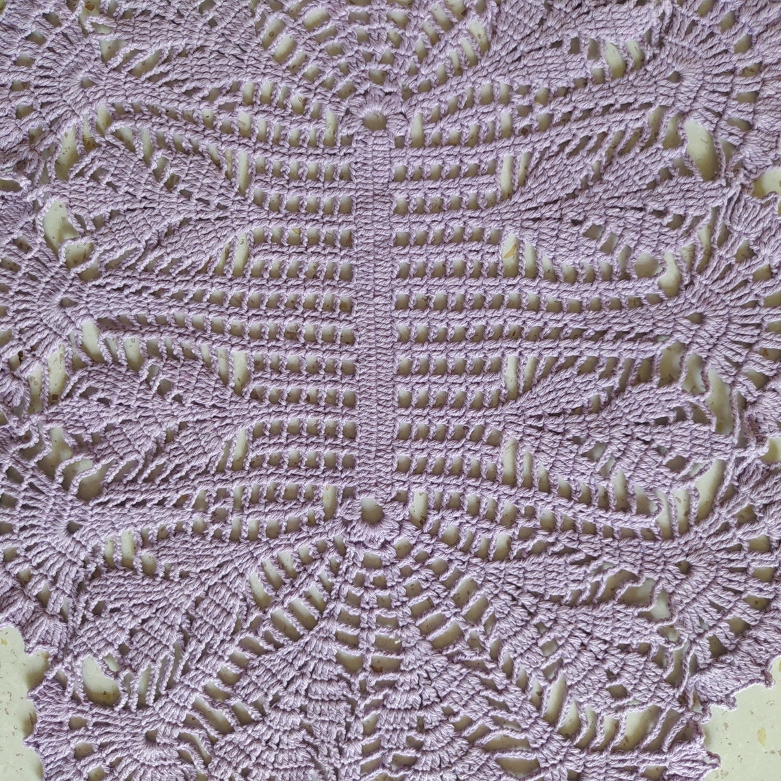 Purple Oval Crochet Doily Doily Flower Doily Table Runner - Etsy