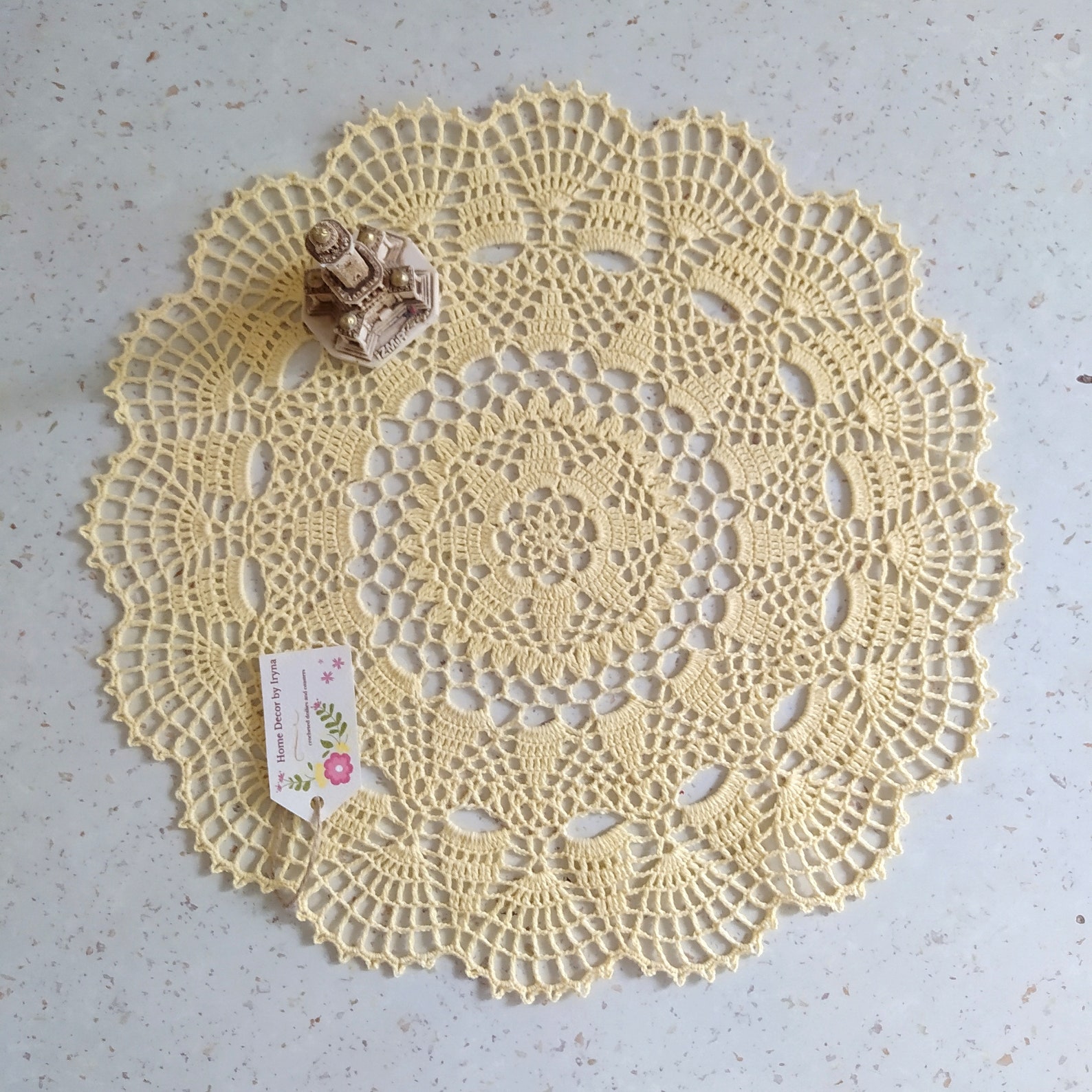 Yellow Crochet Doily Lace Doily Cotton Doily Crochet - Etsy