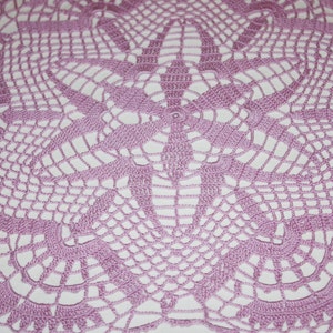 Purple Crochet Doily, Large Doily, Lace Doily, Flower Doily, Cotton ...