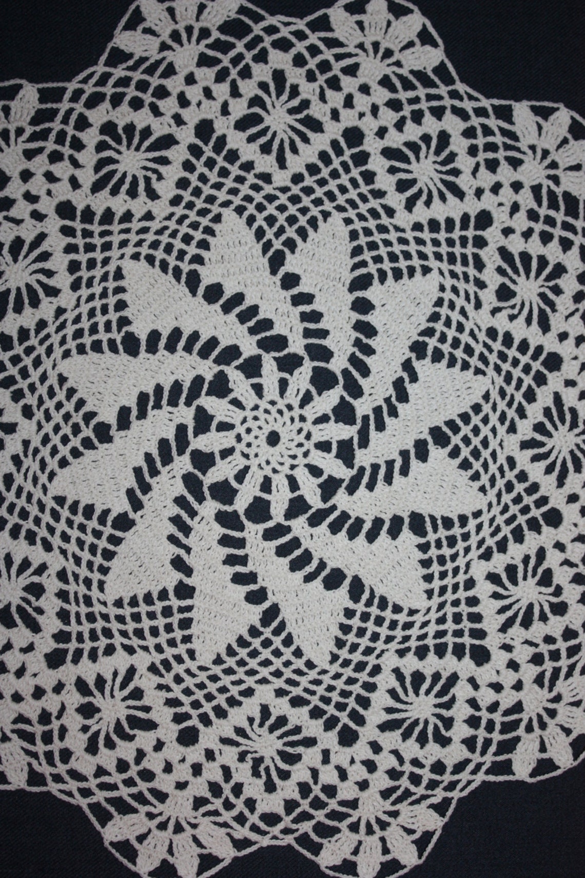 Cream Crochet Doily Lace Round Doily Cotton Doily | Etsy