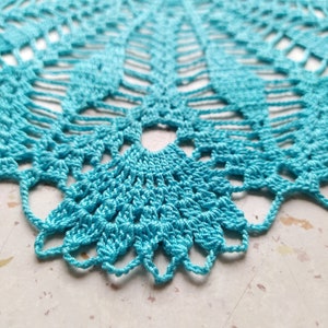 Blue Crochet Doily Lace Round Doily Flower Doily Dresser - Etsy