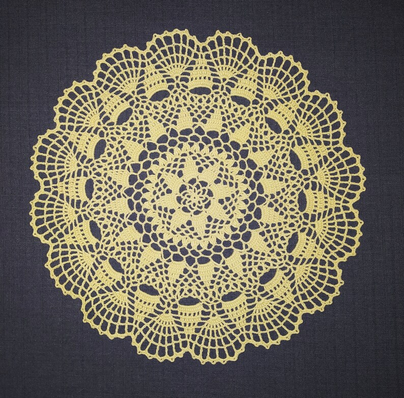 White Gray Crochet Doily Pineapple Doily Lace Doily Cotton - Etsy