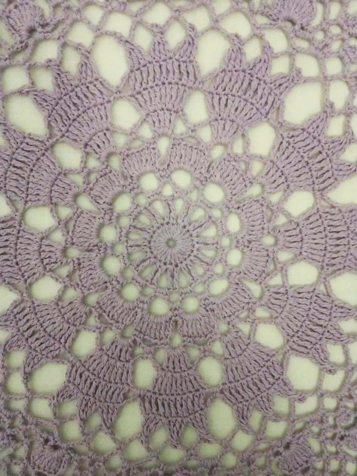 Purple Crochet Doily Lace Doily Purple Flower Doily Crochet | Etsy