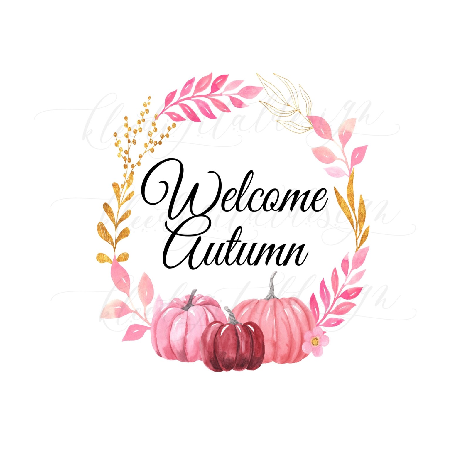 Digital Download, Welcome Autumn Printable Wall Art Print, Fall, Home ...