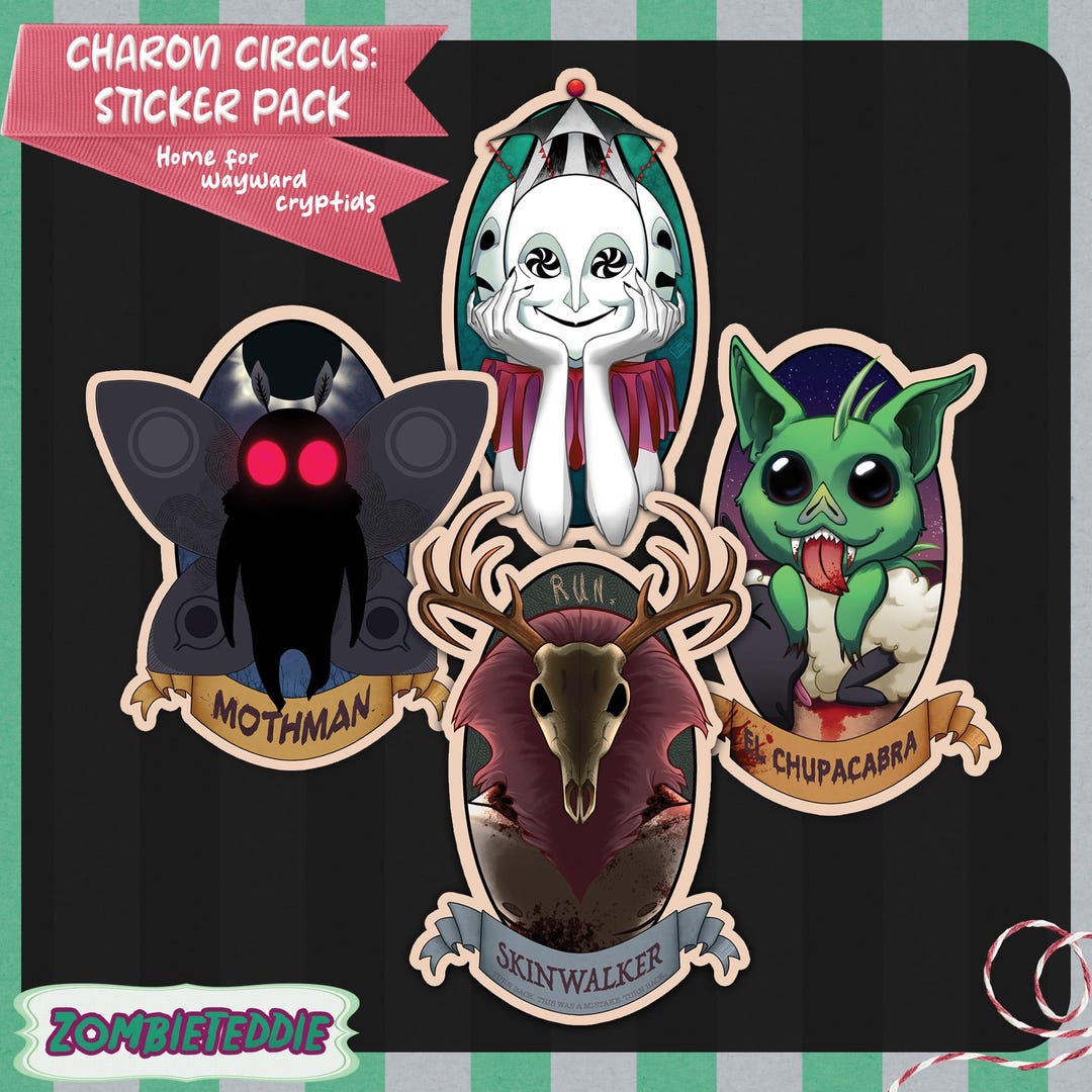 Charon Circus: Home for Wayward Cryptids - Stickers - Etsy