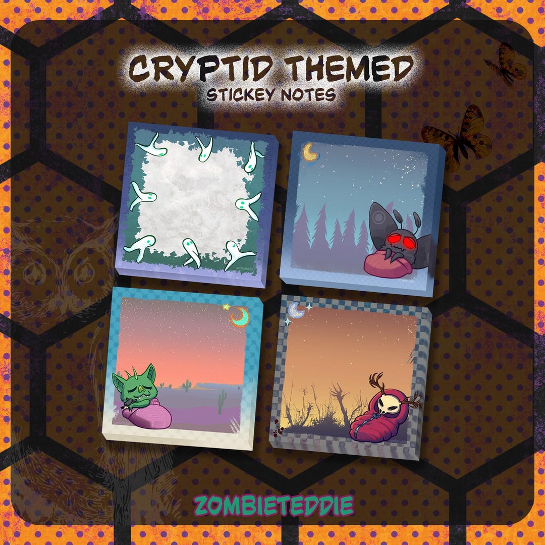 Cryptid Themed Sticky Notes - Etsy