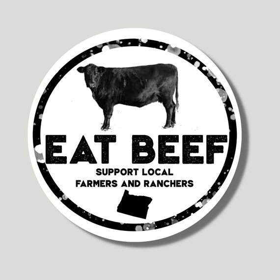 Eat Beef Sticker Beef Sticker Custom State State Sticker | Etsy