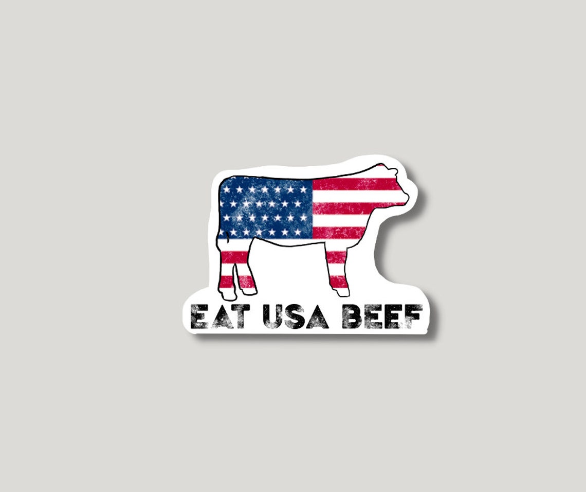 Beef Sticker Eat USA Beef Beef Decal USA Decal USA | Etsy