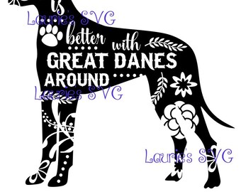 Great dane svg | Etsy