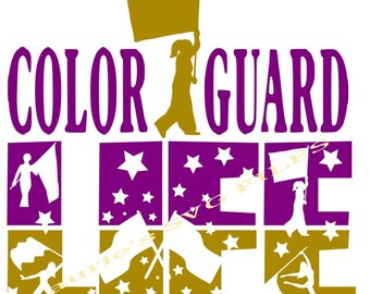 Color guard svg file | Etsy