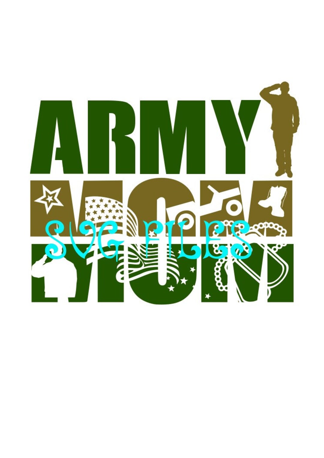 Army Mom File- Svg,png,jpg and Silhouette - Etsy