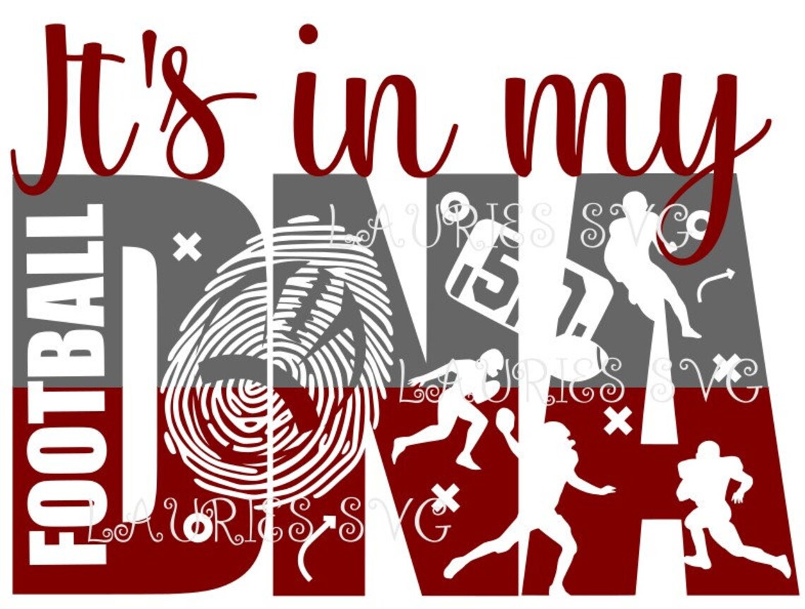 Its in My DNA Football File Svgpngjpg and Silhouette | Etsy Ireland