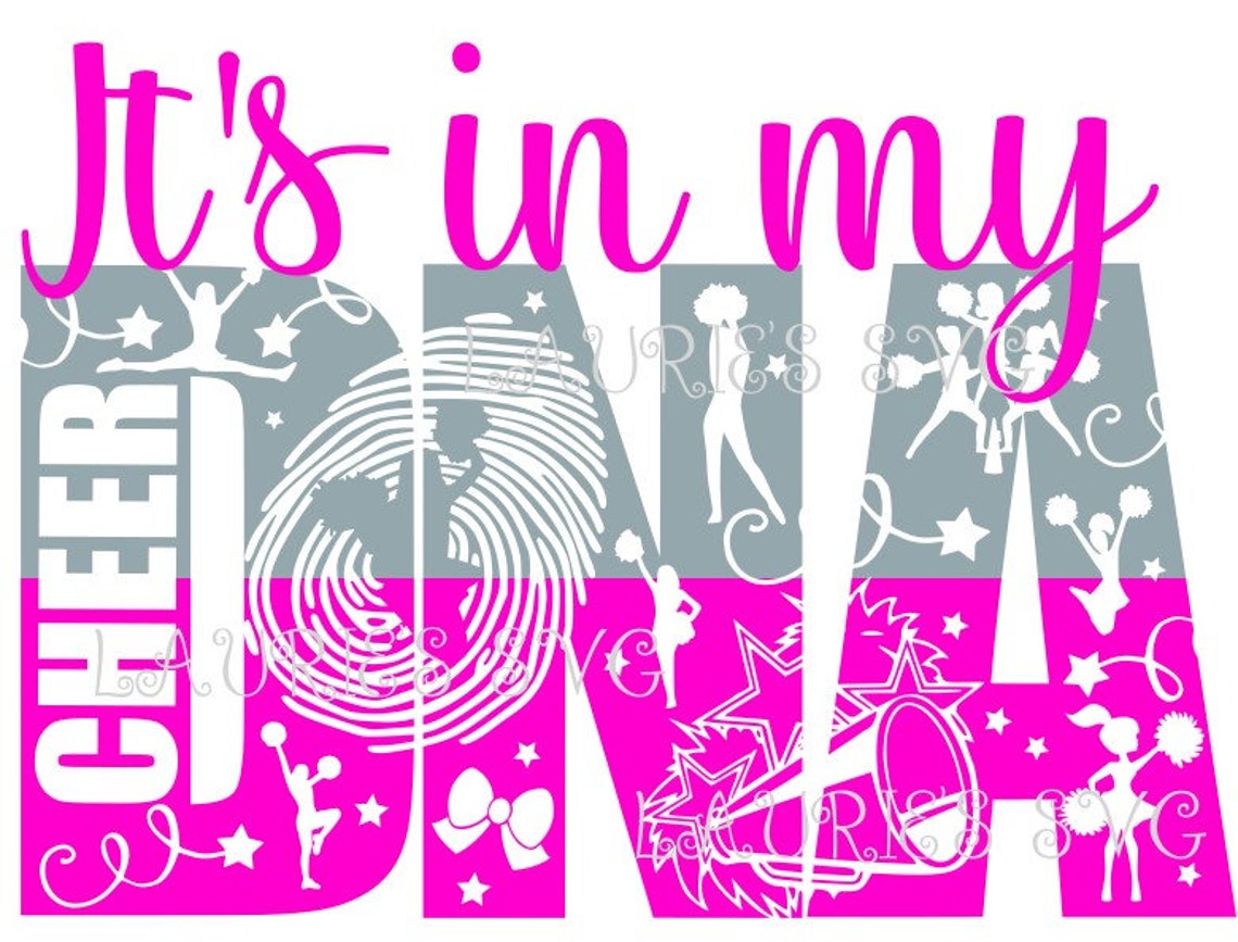 Its in My DNA Cheer Poms File Svgpngjpg and Silhouette | Etsy