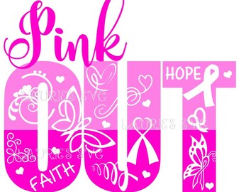 Pink Out Svg - Etsy