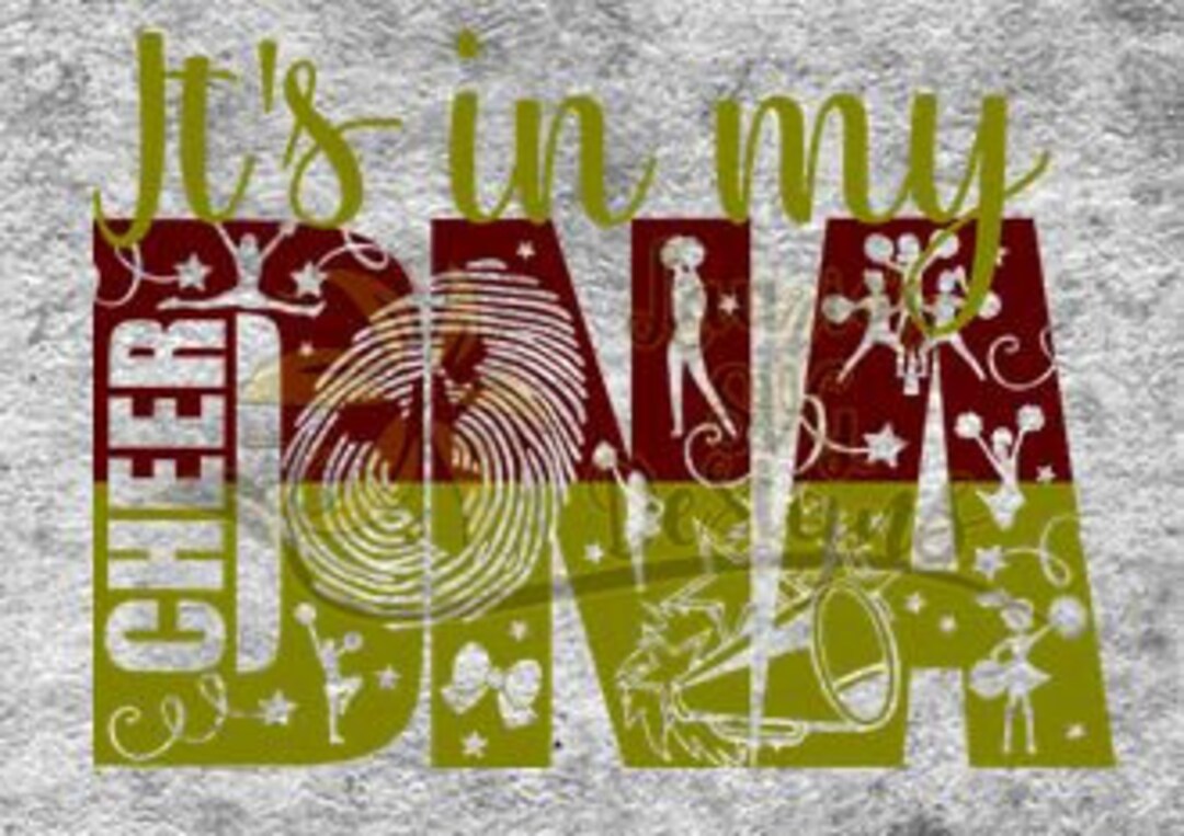 Its in My DNA Cheer Poms File- Svg,png,jpg and Silhouette - Etsy