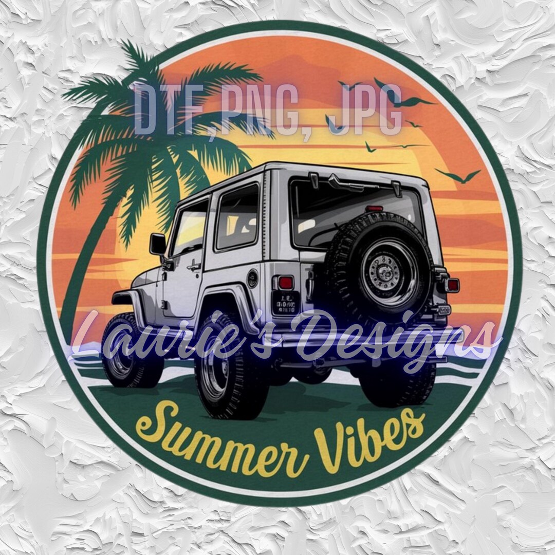 Jeep Summer Vibes DTF,PNG, Sublimation Design,png,jpg - Etsy