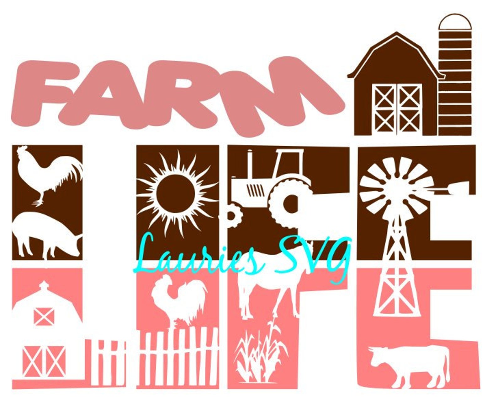 Farm Life File Svgpngjpg and Silhouette - Etsy