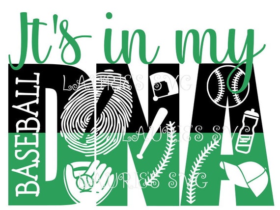 Its in My DNA Baseball File Svgpngjpg and Silhouette - Etsy