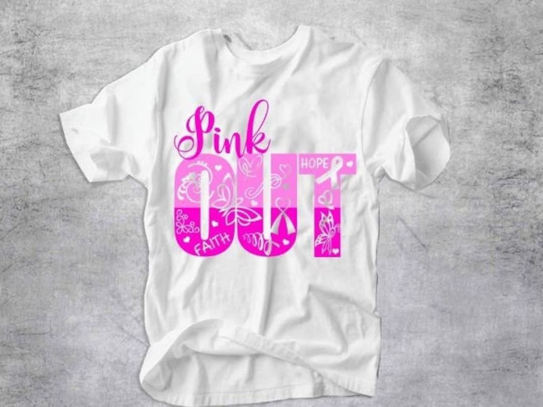 Pink Out Cancer Awareness Ribbon – SVG, PNG, JPG File (digital Download ...