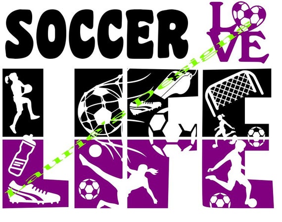 Soccer Life Girl File Svgpngjpg and Silhouette | Etsy