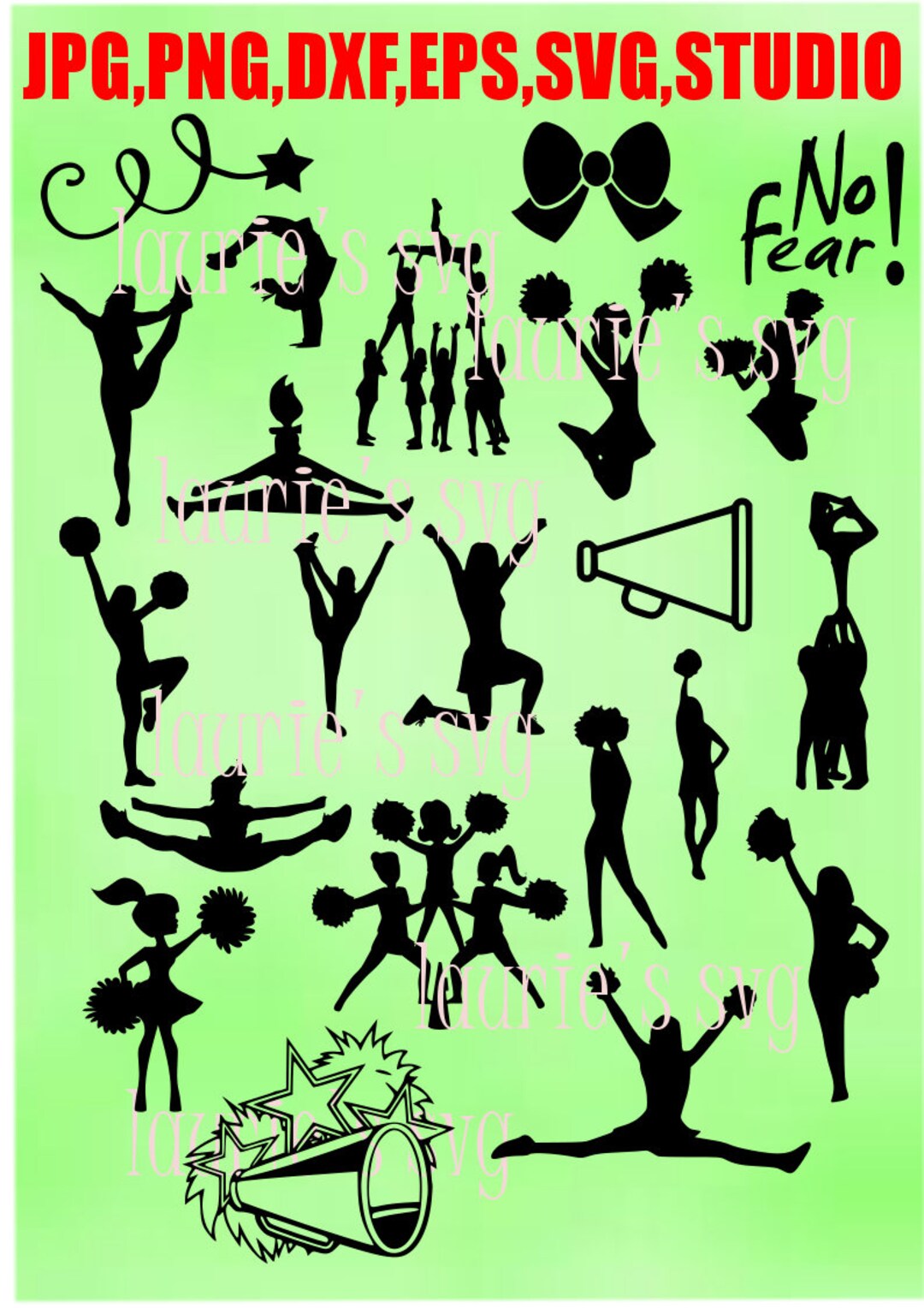 CHEER Svgs File- Dxf,svg,png,jpg and Silhouette Studio Cutting File - Etsy