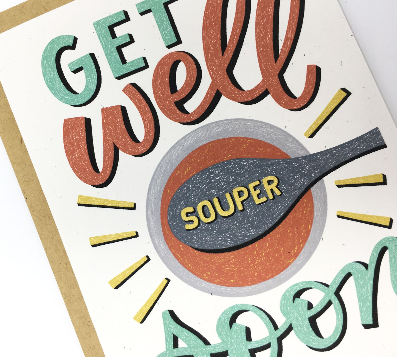 Funny Get Well Card Soup Card Get Well Pun Get Well Soon - Etsy