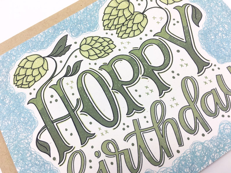 Happy Birthday Card Beer Birthday Card Birthday Pun IPA | Etsy