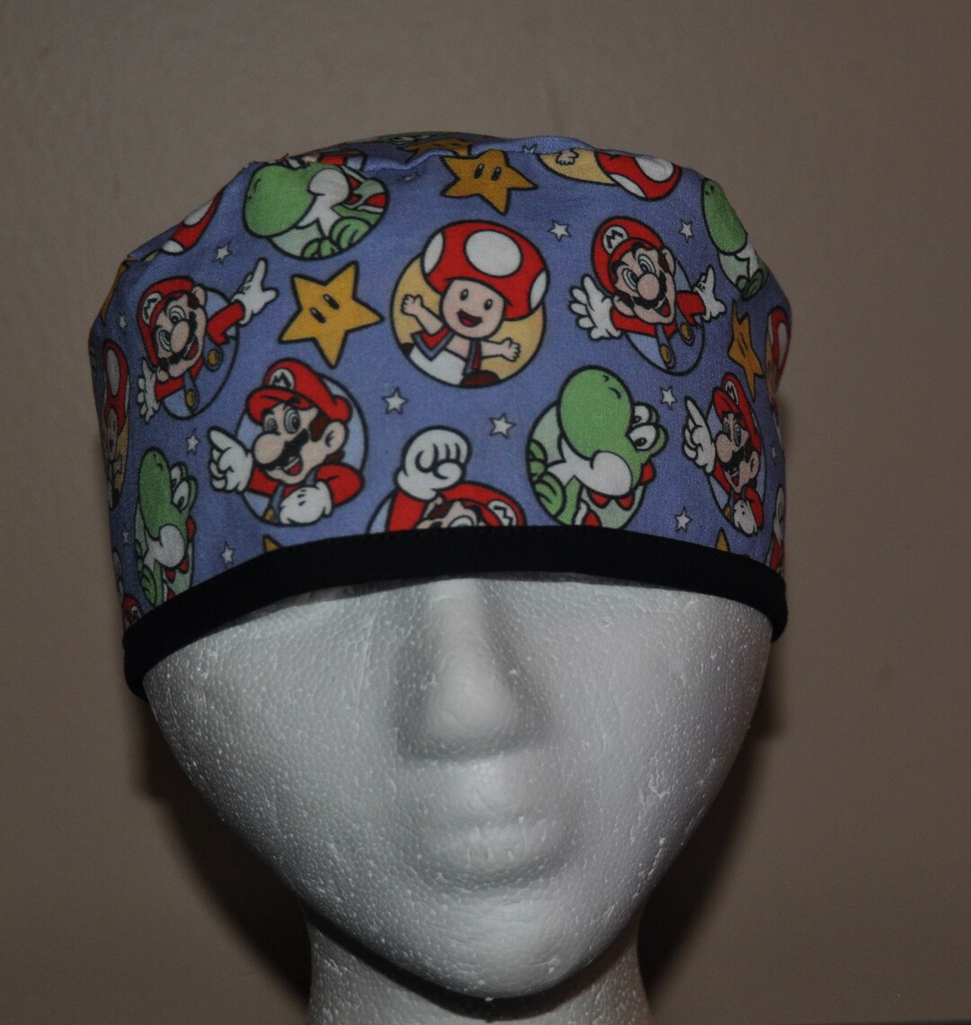 Men's Mario Brother's Scrub Cap Hat - One Size Fits Most - Etsy