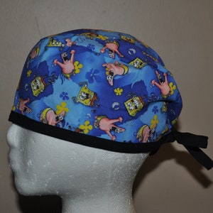 Men's Cartoon Spongebob Squarepants and Patrick Scrub Cap Hat - One ...