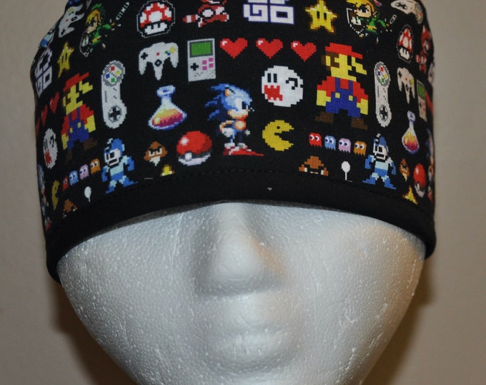 Men's Retro Video Game Characters Scrub Cap Hat - One Size Fits Most - Etsy