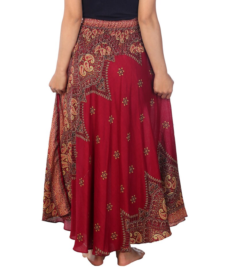 VROUWEN BOHO ROK Lange Maxi Hippie Rok Soft Rayon Peacock | Etsy Nederland