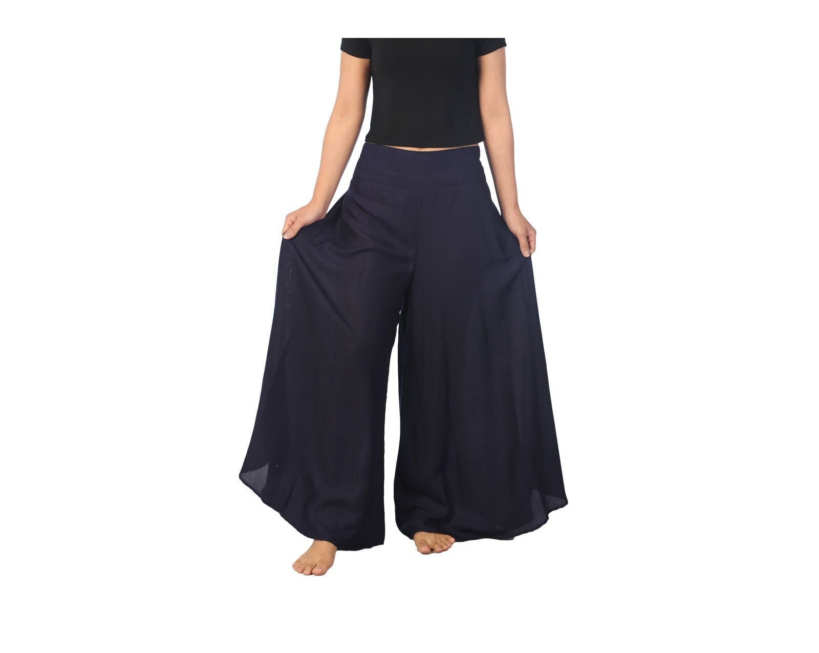 DARK BLUE PLAIN Color Palazzo Pants Small to Plus Sizes - Etsy