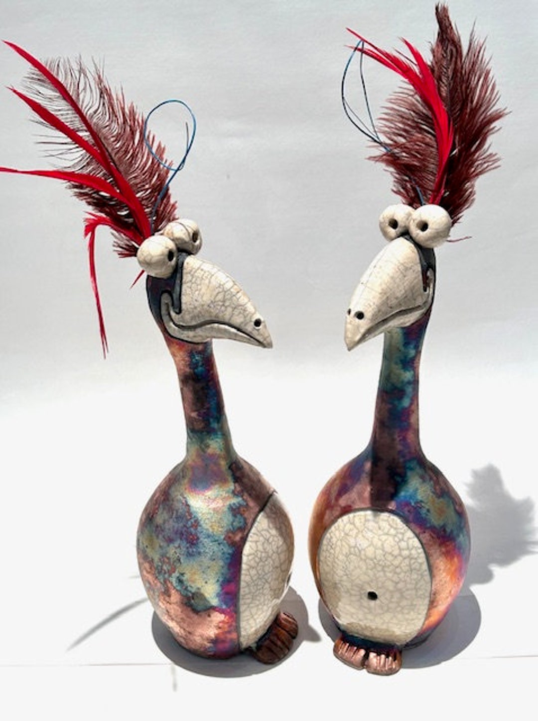 Raku Dodo Bird. Ten-inch Tall Handmade Bird by Nolan Windholtz of Round ...