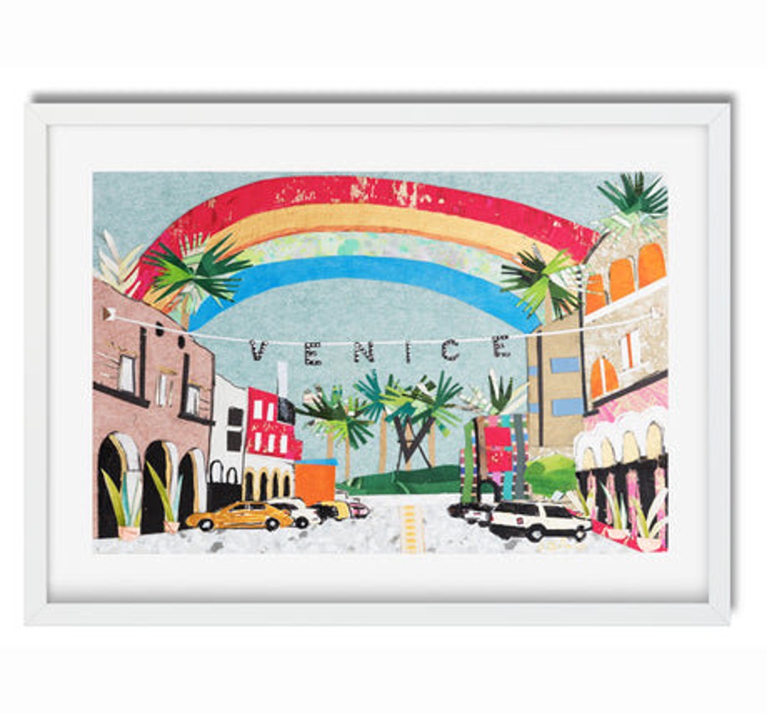 Venice Beach Print, Venice Beach Poster, Los Angeles Print, Venice Art ...