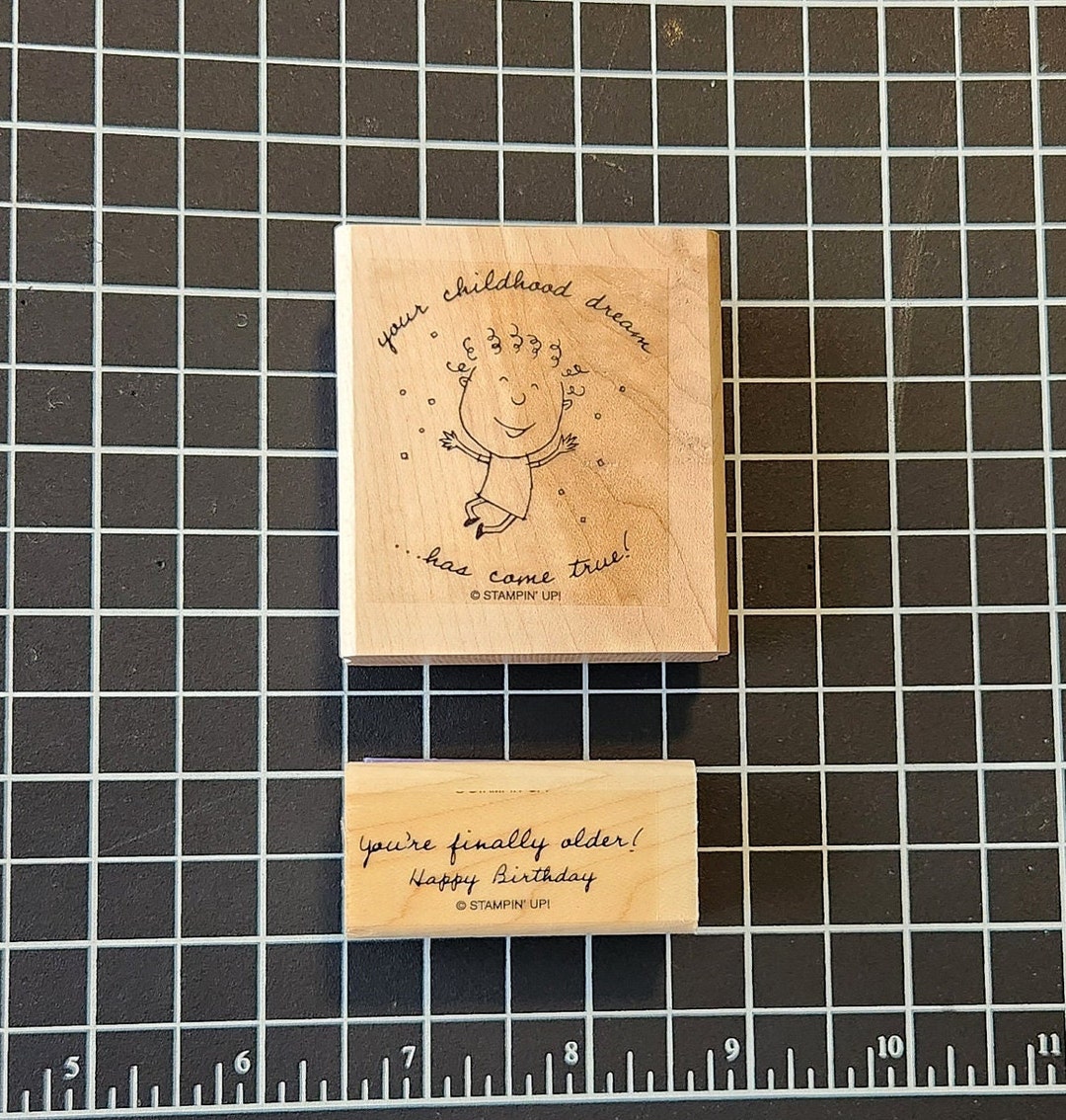 Stampin Up, Happy Birthday Stamp Set, 2 Pc Stamps, Junk Journal Stamps ...