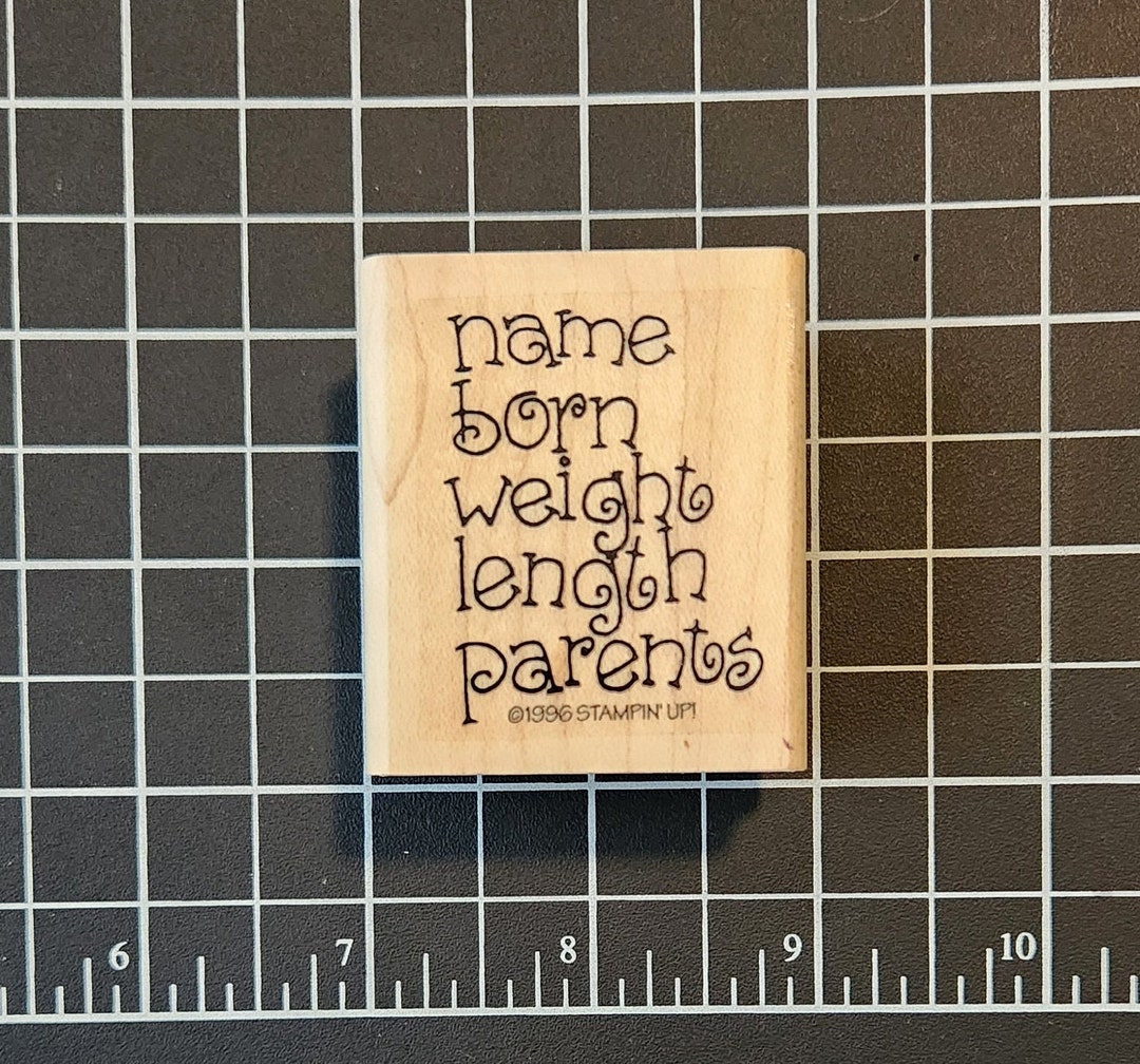 1996 Stampin Up, Birth Announcement Stamp, Junk Journal Stamps, Paper ...