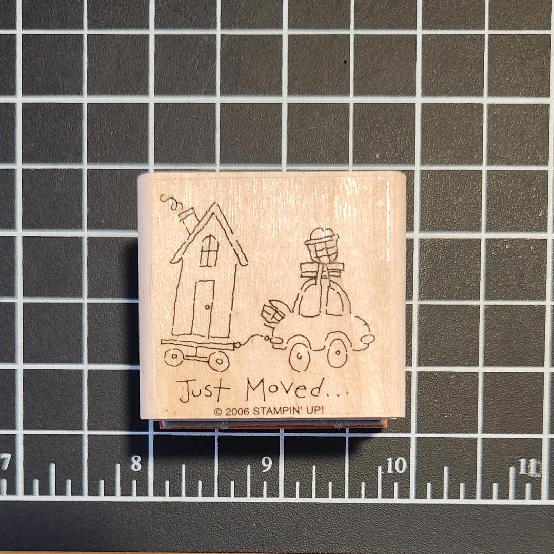 Just Moved Stamp, Junk Journal Stamps, Paper Craft Supplies, New Home ...