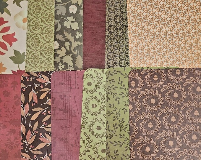 Warm Fall Backer Cut Outs for Junk Journal Supplies, Die Cuts for ...