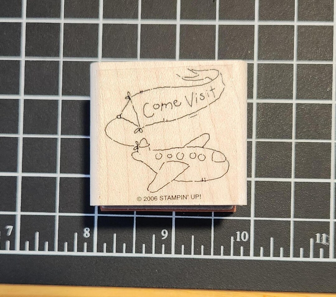 Come Visit Stamp, Junk Journal Stamps, Paper Craft Supplies, Airplane ...