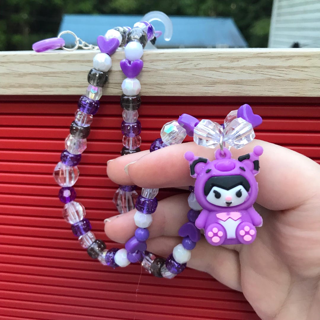 Kuromi Halloween Sanrio Necklace Jfashion Decora Beaded Necklace With ...