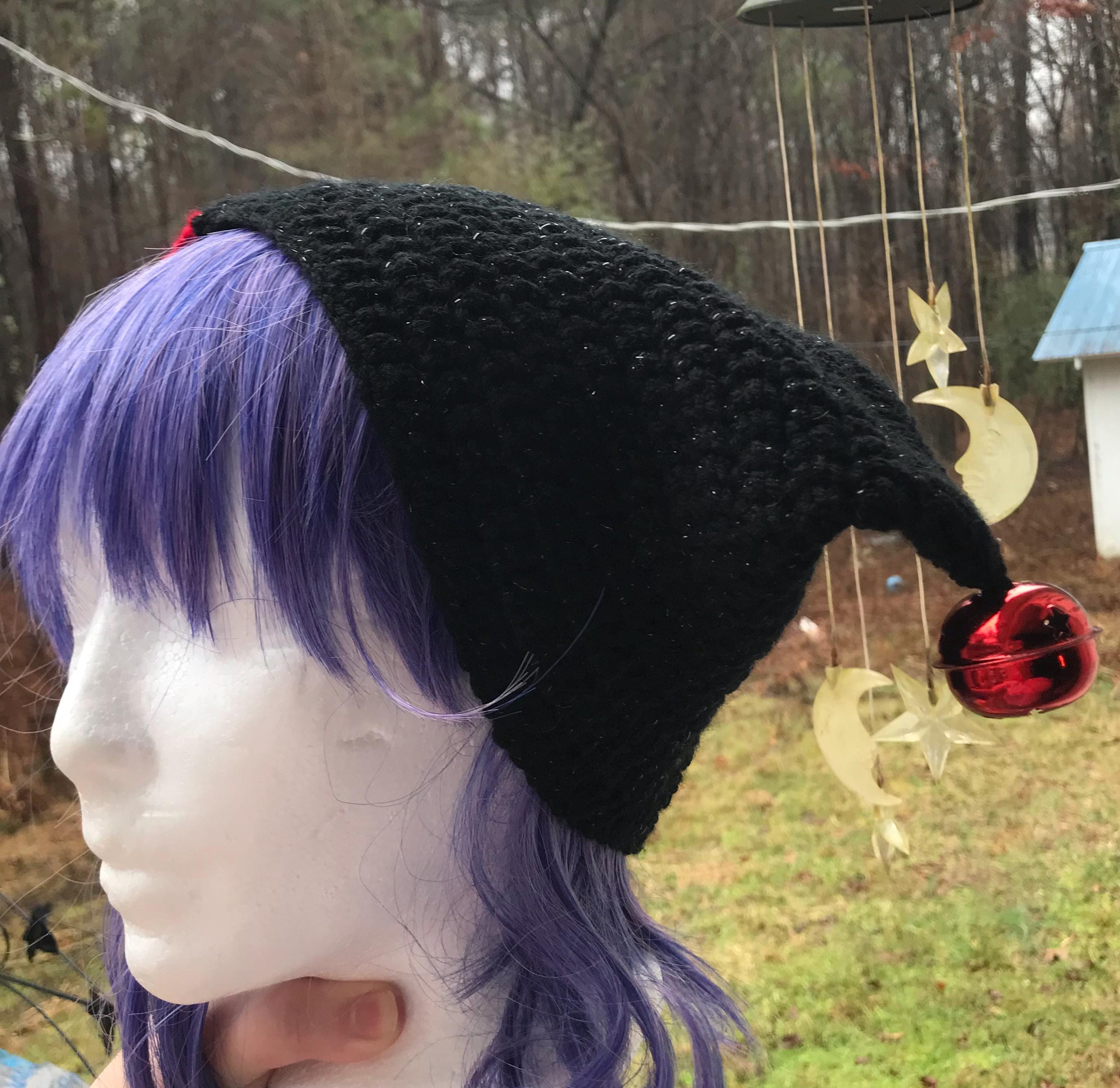 Crochet Split Color Jester Hat With Working Bells - Clowncore ...